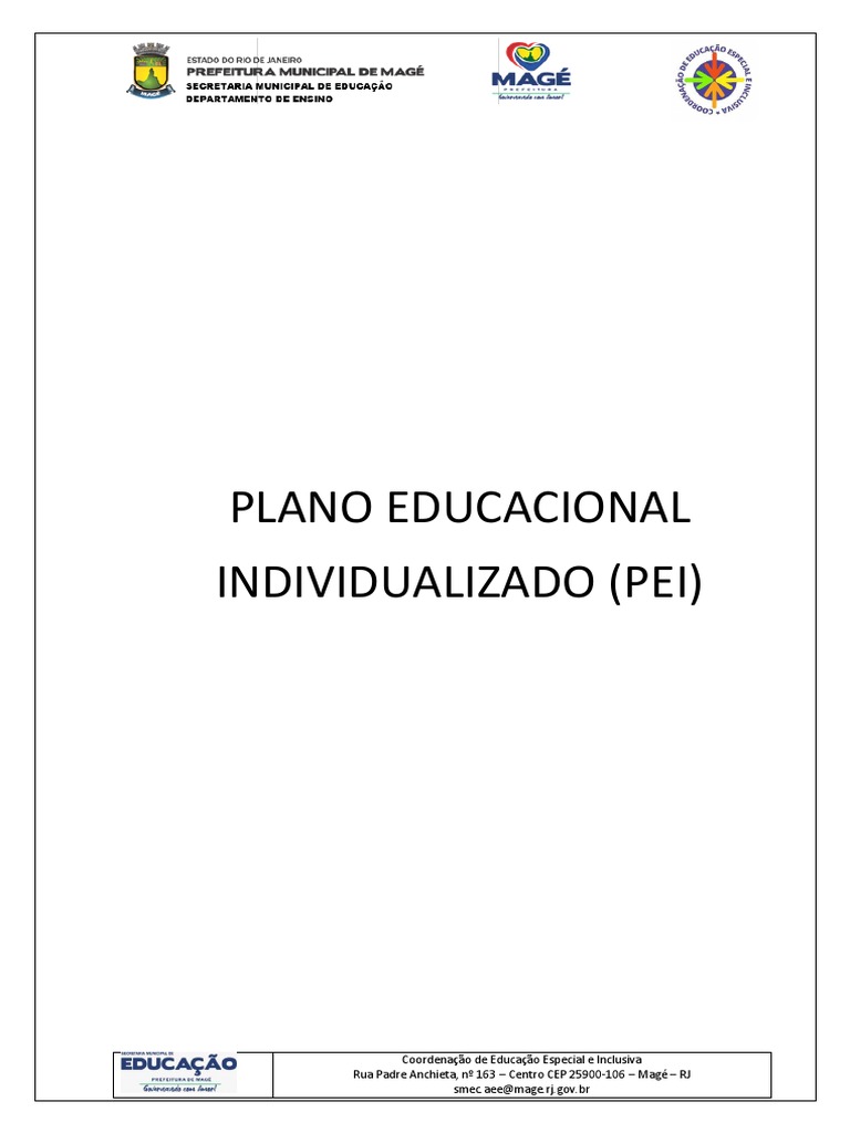 Modelo de PEI para Educação Especial | PDF