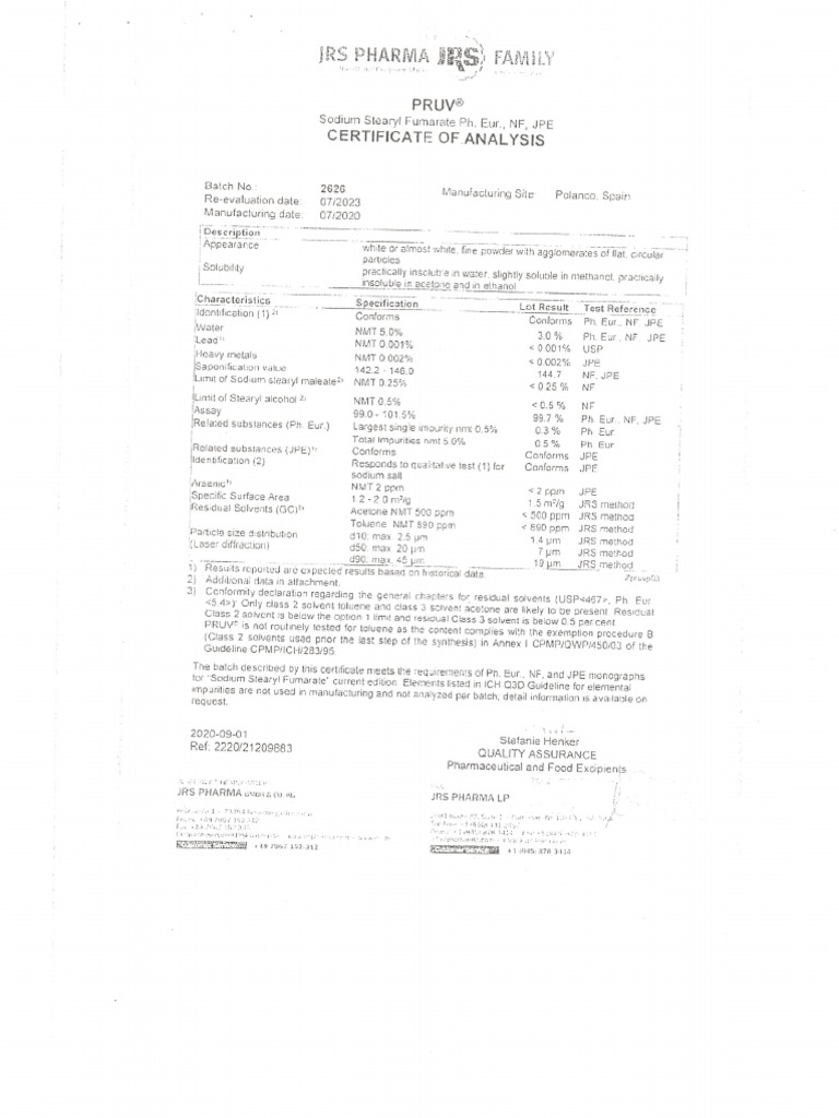 Estearil Fumarato | PDF