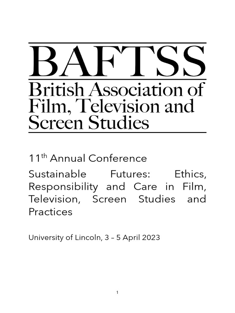 Baftss 2023 Full Programme | PDF