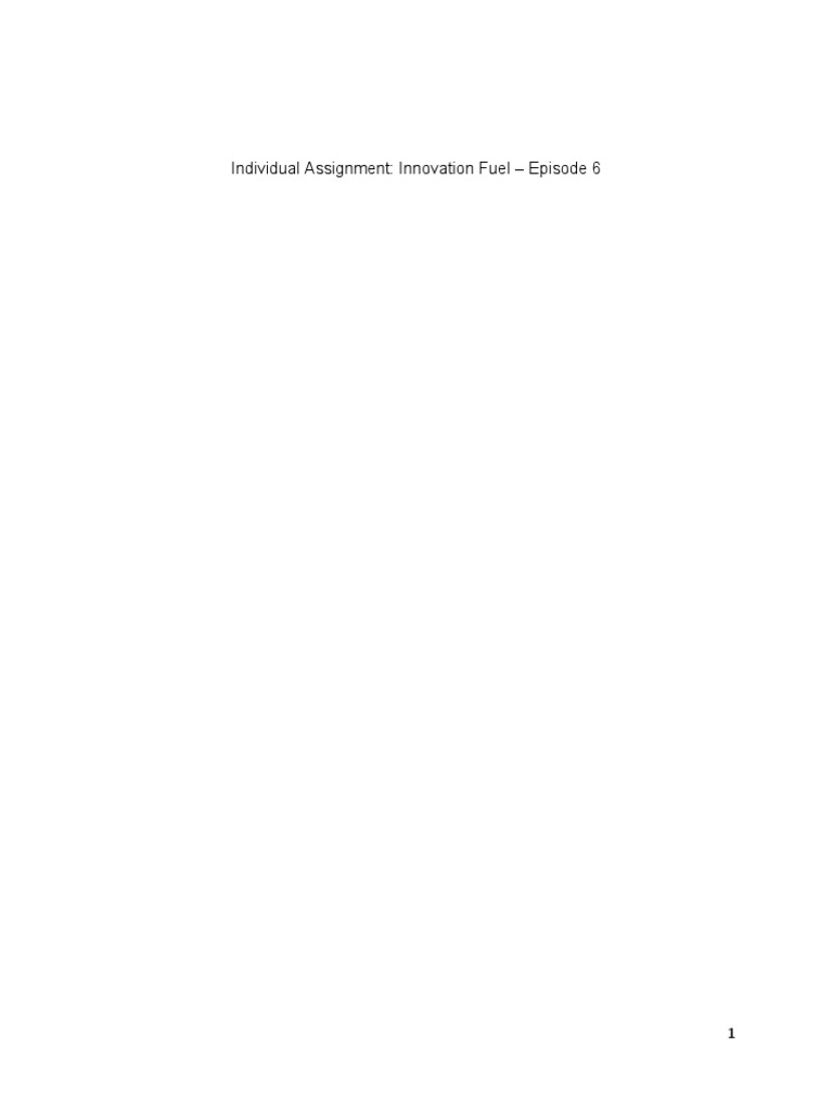Innovation Fuel Assignment 2 | PDF | Computers