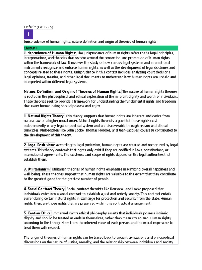 ChatGPT Notes of Human Rights Law IV Sem LLB | PDF | Politics