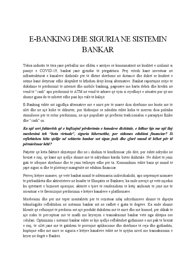 E Banking | PDF