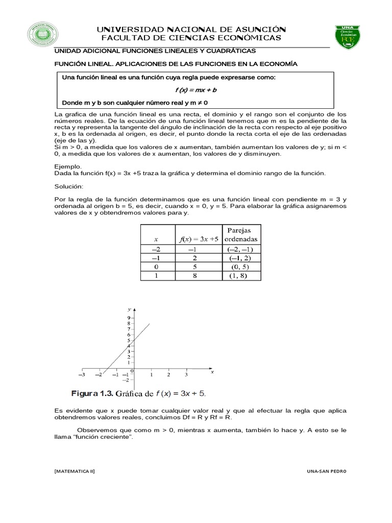 Unidad Funcion Lineal y Cuadratica Repaso (Material) | PDF | Métodos y materiales de enseñanza