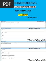 CS201 Final Term MCQs 2025 | PDF