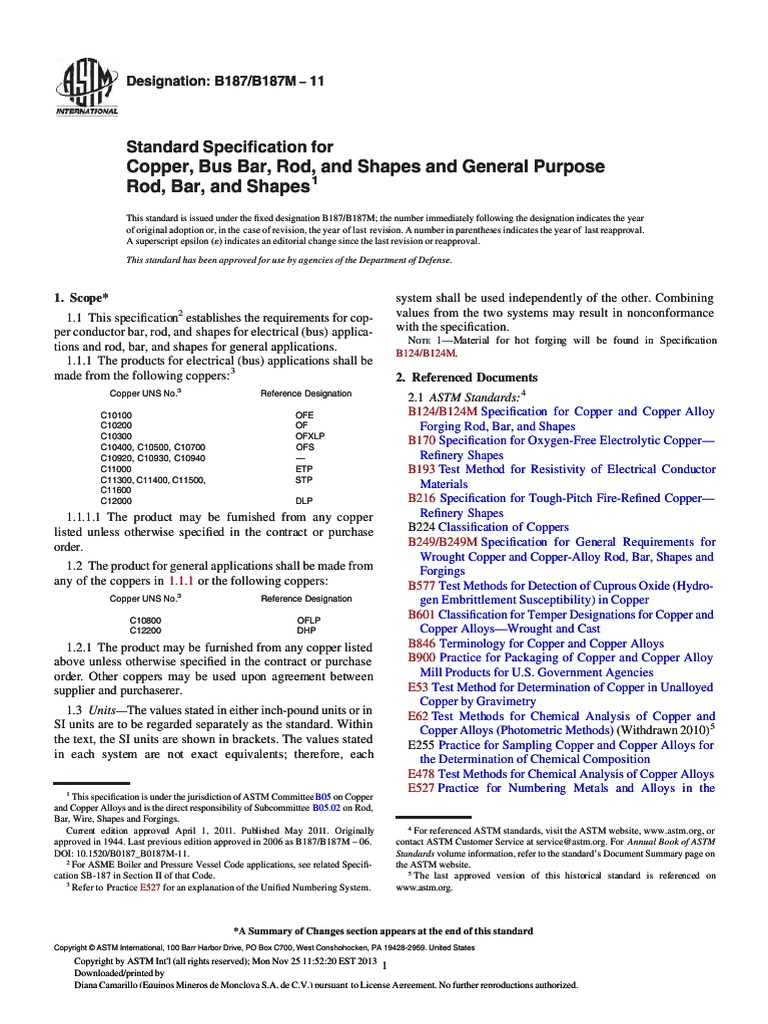 Qdoc - Tips Astm-B187 | PDF