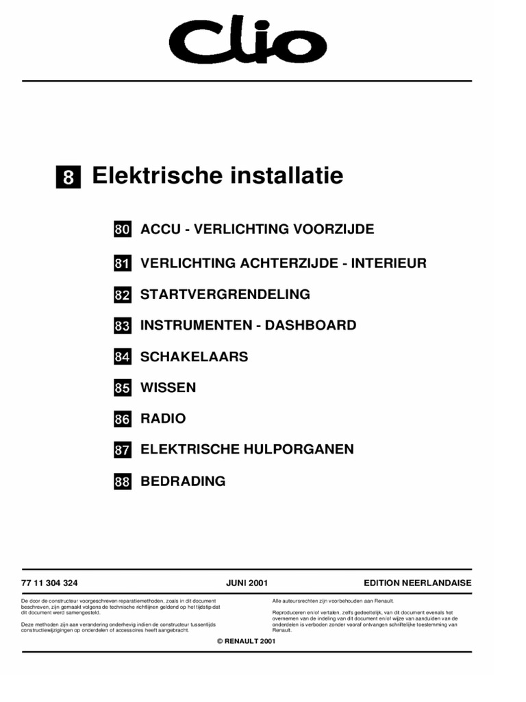 Electrisch Systeem Clio | PDF