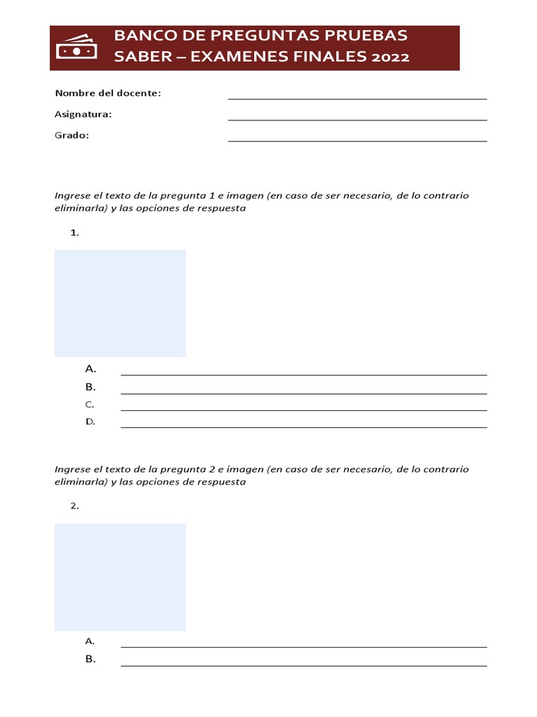 Banco de Preguntas Pruebas Tipo Icfes | PDF