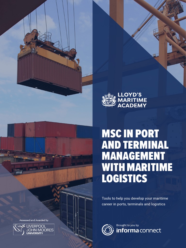 MSC in Port and Terminal Management With Maritime Logistics Brochure - FINAL2022 | PDF