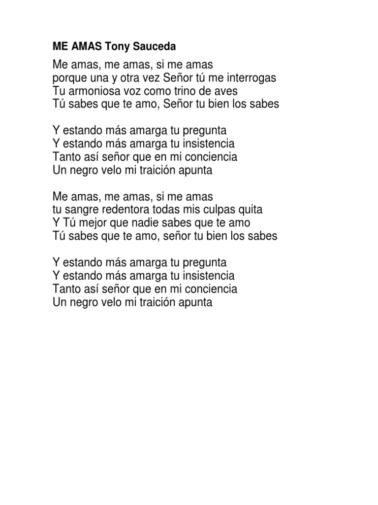 Me Amas Tony Sauceda | PDF | Religión y espiritualidad
