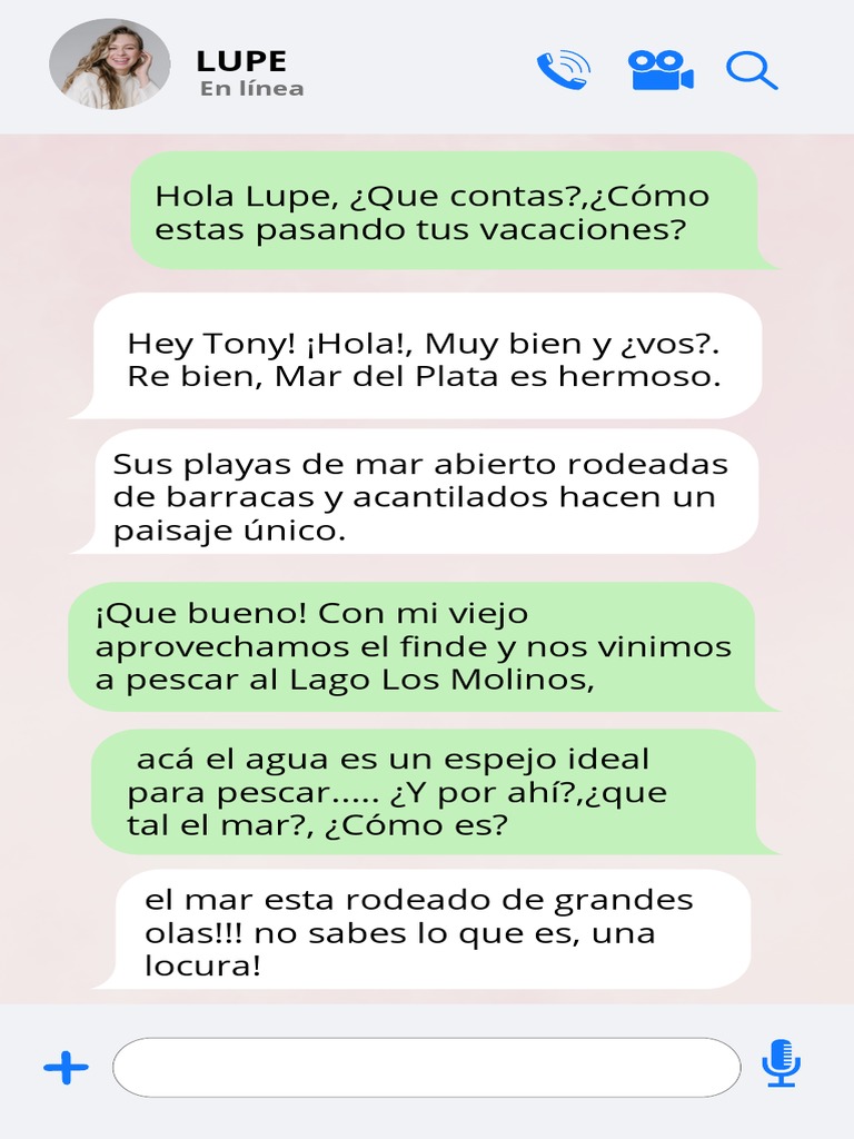 Reel De Instagram Chat Dinámico Blanco y Verde | PDF