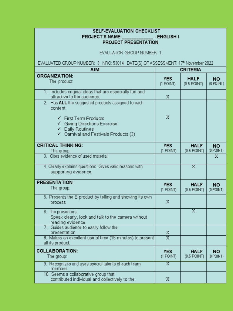 Self-Assessment English I November 2022 | PDF | Career & Growth | Art