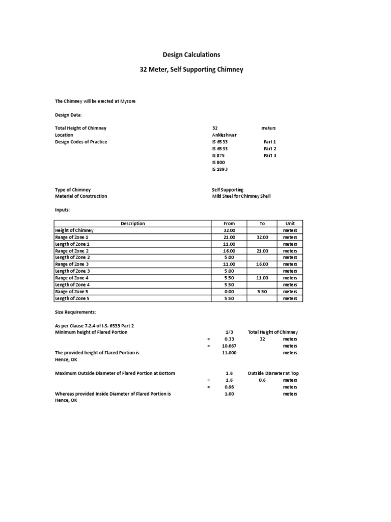 32M Chimney | PDF | Chimney | Mechanical Engineering