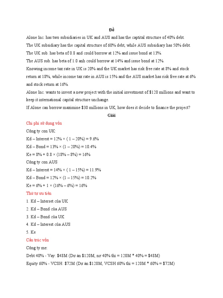 Bài-Tập-Phân-Bổ-Nguồn-Vốn TTCK | PDF