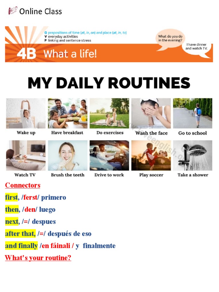 Daily Routines | PDF | Workweek And Weekend
