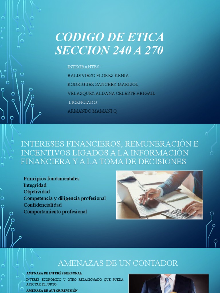 Codigo de Etica Seccion 240 A 270 | PDF