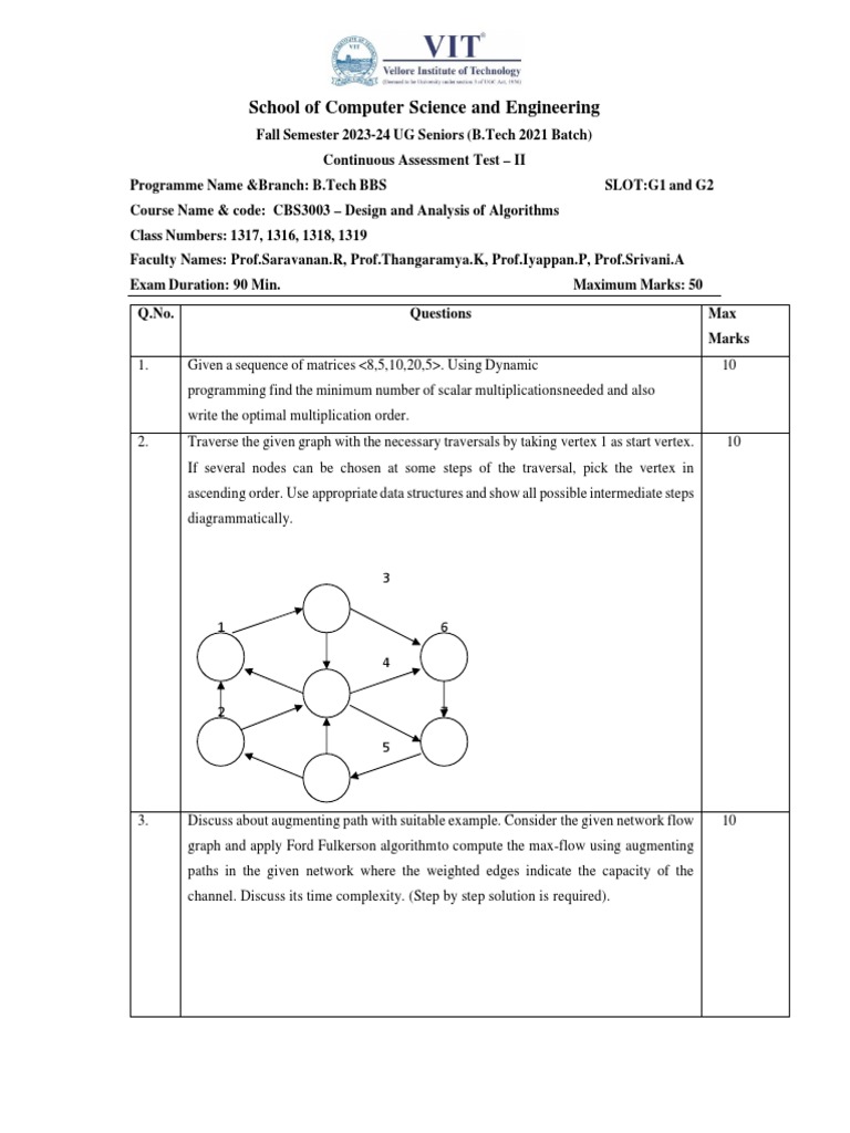 Fallsem2023-24 CBS3003 Eth VL2023240101316 Cat-2-Qp - Key | PDF | Computational Complexity ...