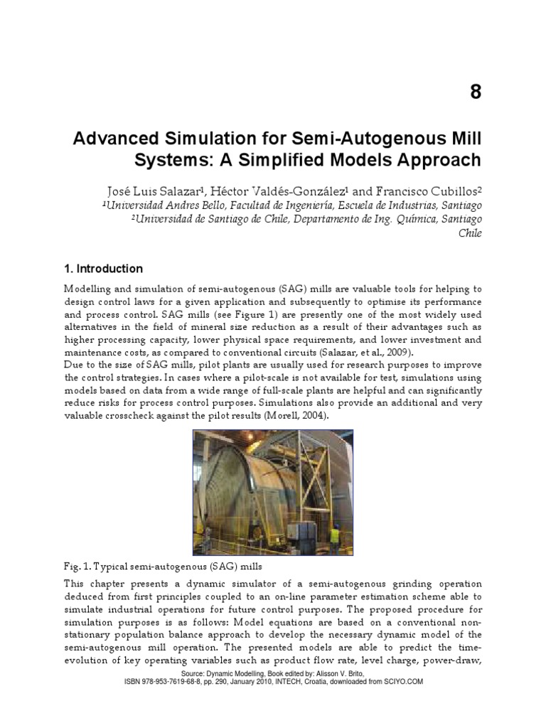 Advanced Simulation For Semi-Autogenous Mill Systems: A Simplified ...
