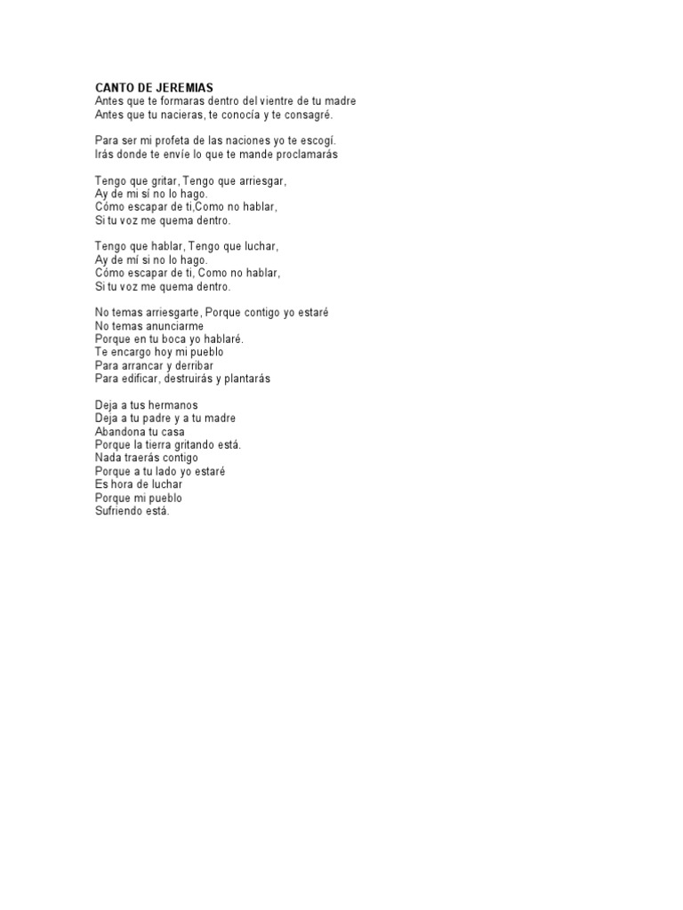 Canto de Jeremias | PDF