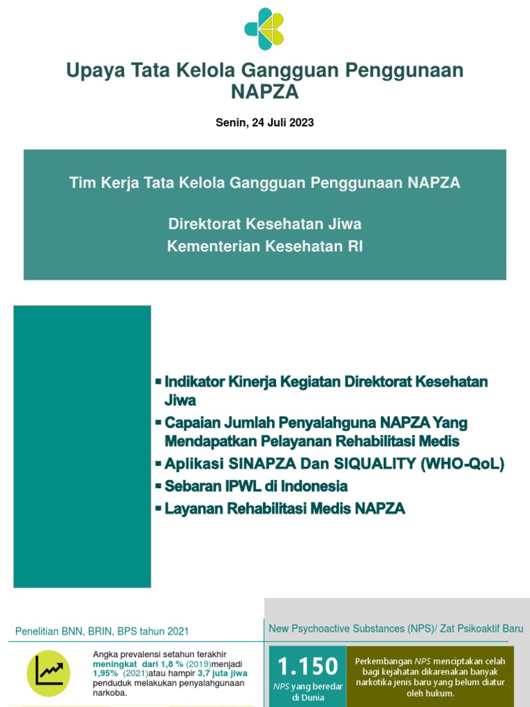 TK4 - V1 - Upaya Tata Kelola Gangguan Penggunaan NAPZA | PDF