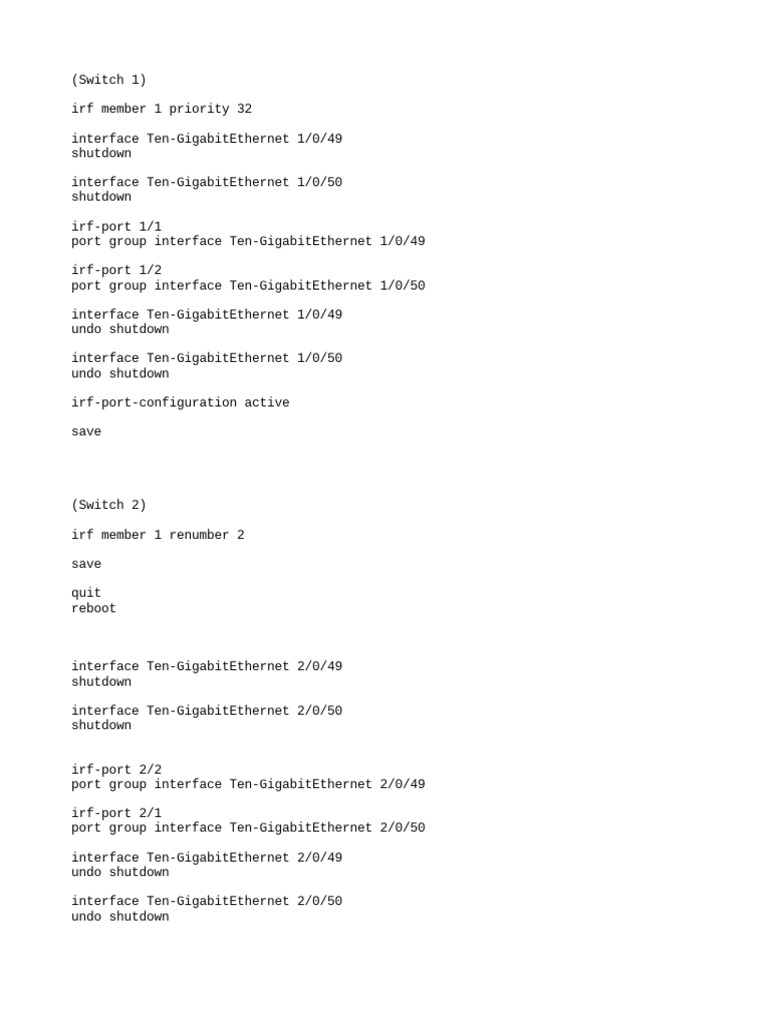 HPE Configuration Template | Download Free PDF | Port (Computer Networking) | Internet Standards