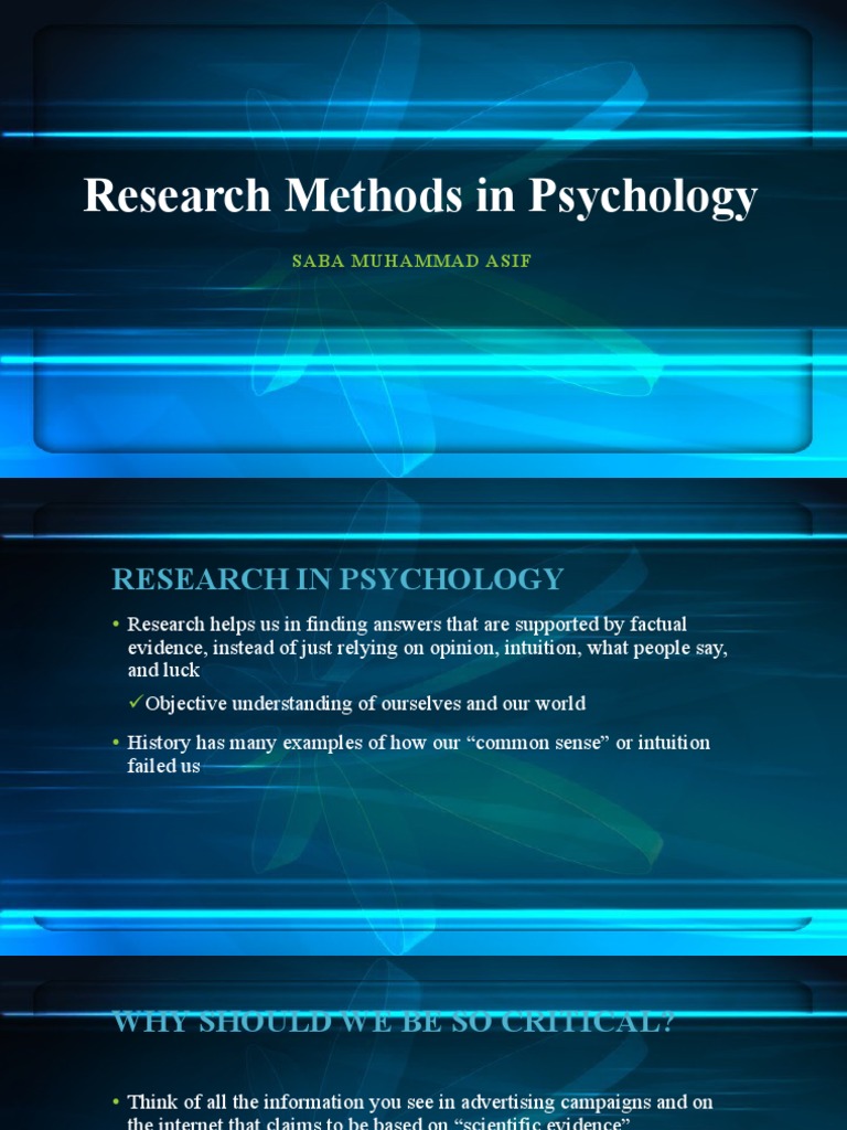 Research Methods | PDF | Experiment | Focus Group