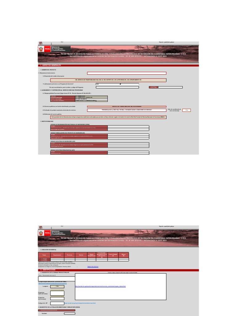 Ficha FTE | PDF | Evaluación de impacto ambiental | Economias