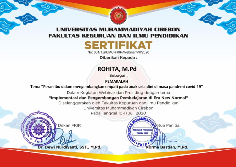 Sertifikat ROHITA 2 | PDF