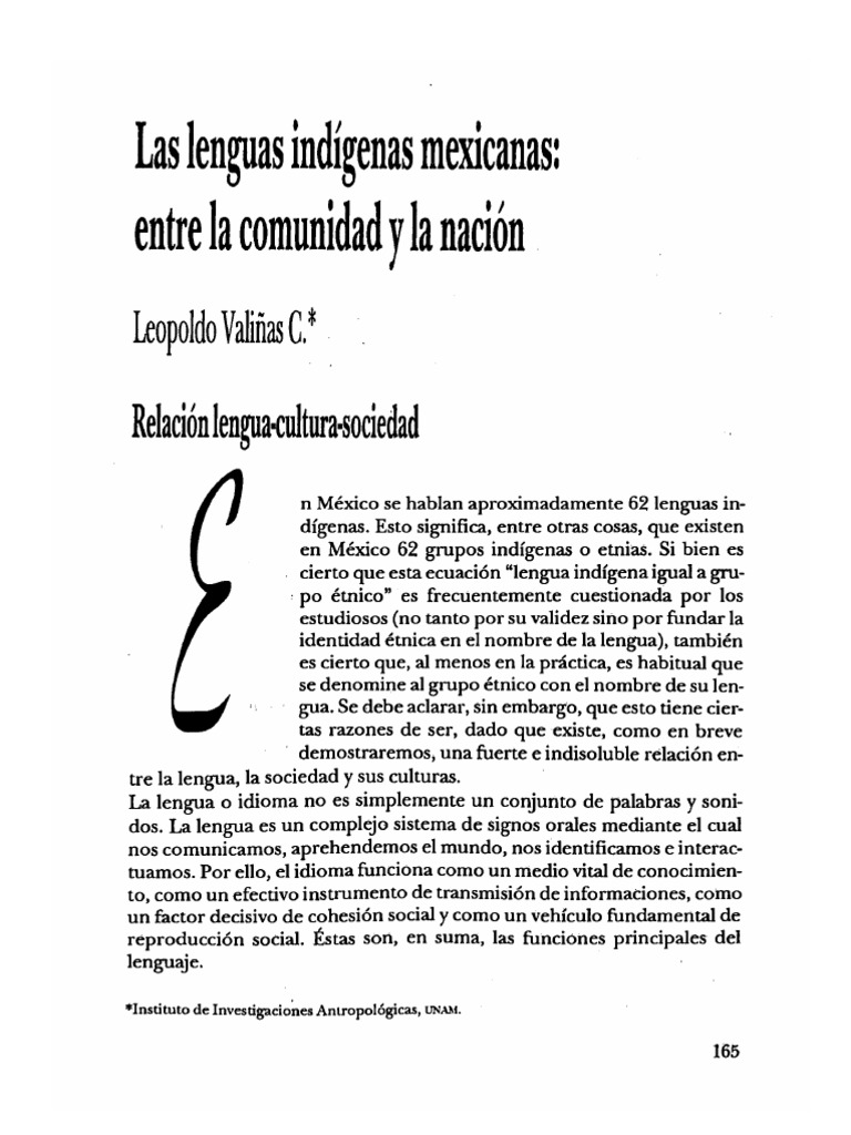 Lenguas indígenas de México y su cultura | PDF | Multilingüismo | Escritura
