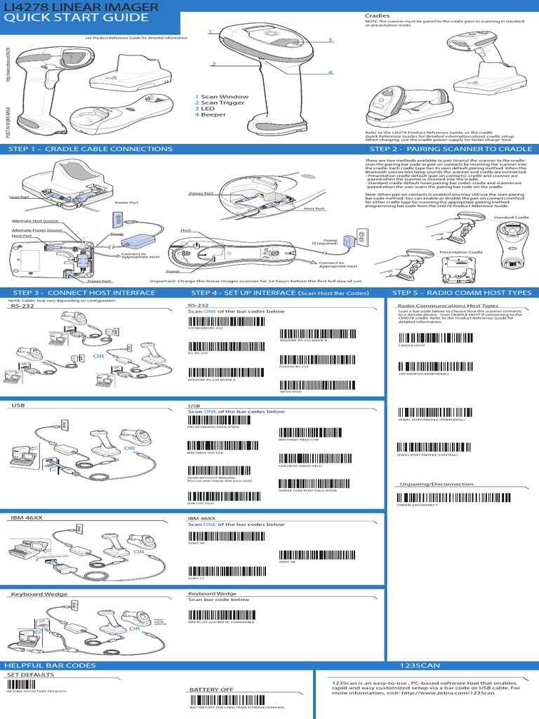 Symbol Li4278&CradleCR0078 | PDF