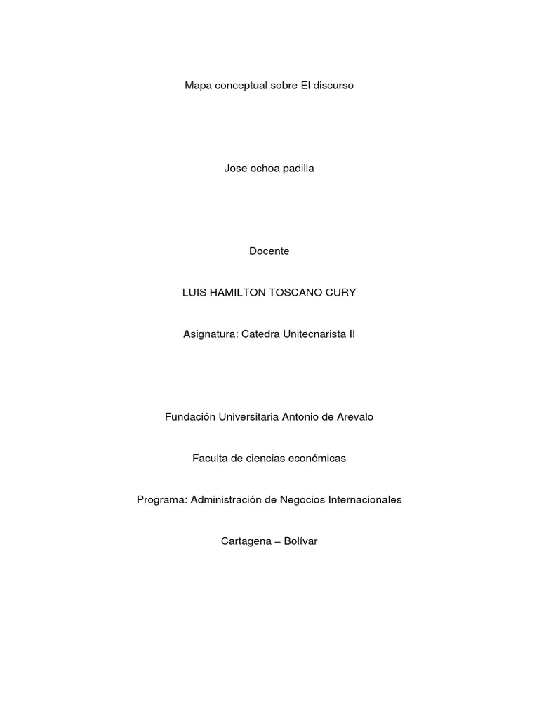 Mapa Conceptual Sobre El Discurso | PDF | Antropología | Comunicación