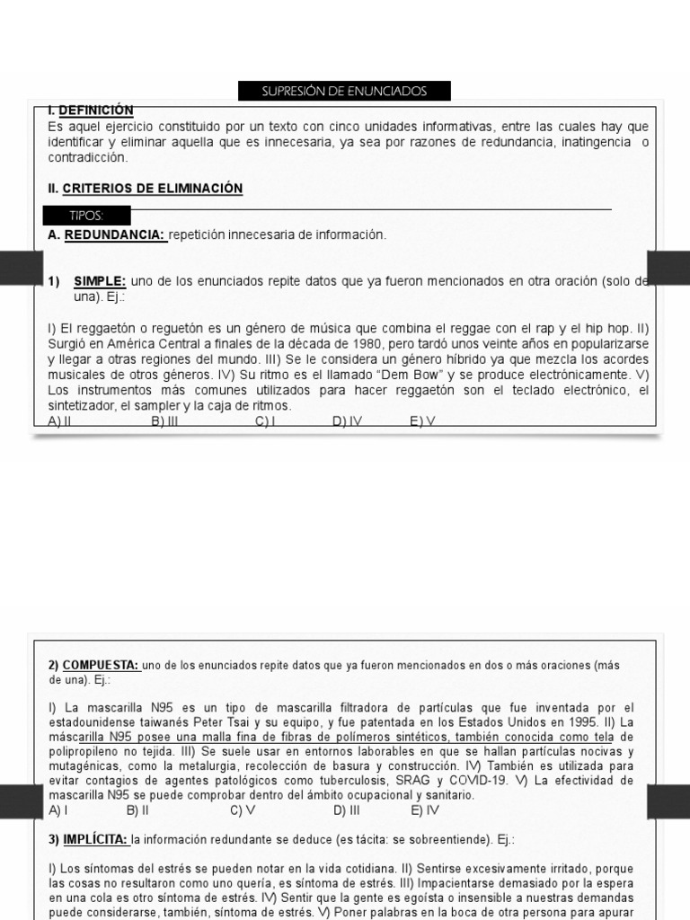 oraciones eliminadas | PDF