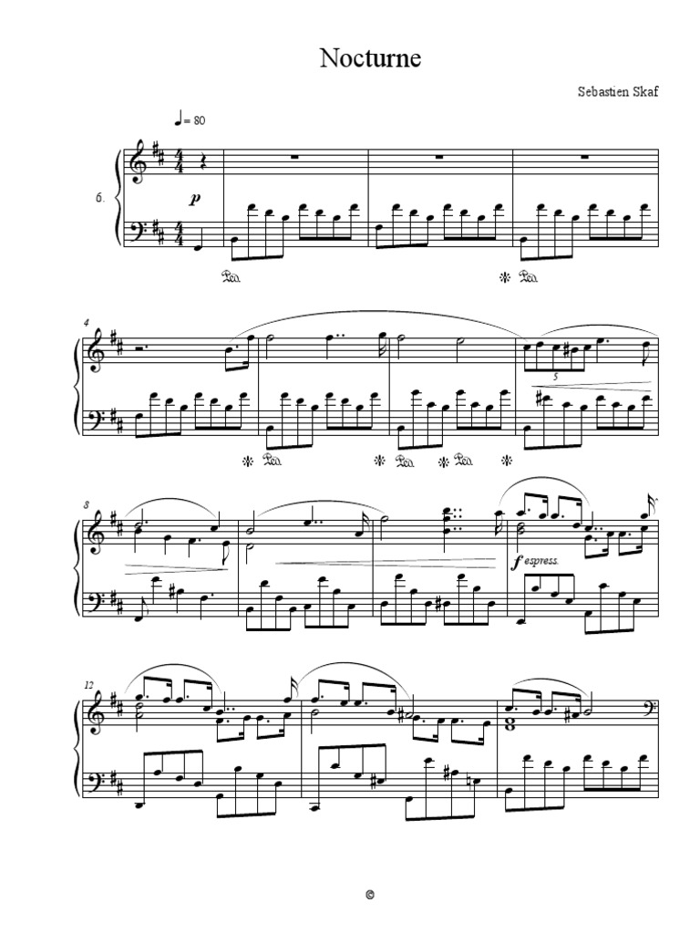 Sebastien Skaf - Nocturne in B Minor | PDF | Échecs