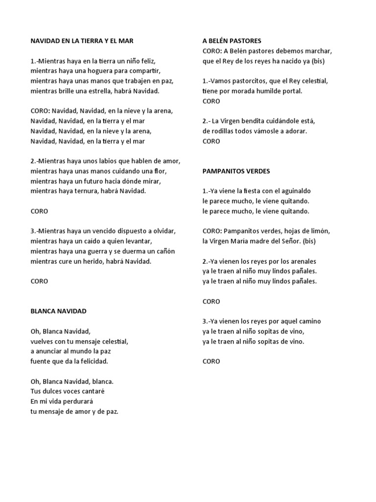 Canciones Navideñas: Tierra y Mar | PDF | Religión y espiritualidad