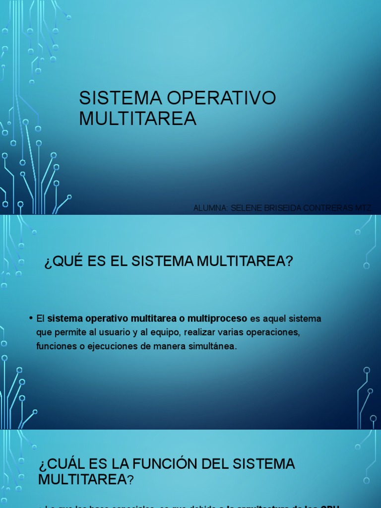 SISTEMA OPERATIVO MULTITAREA | PDF