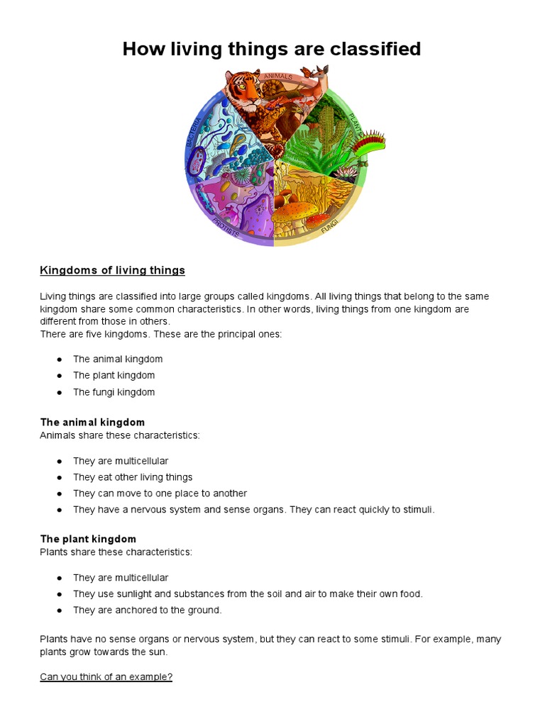 How Living Things Are Classified | PDF | Fungus | Organisms