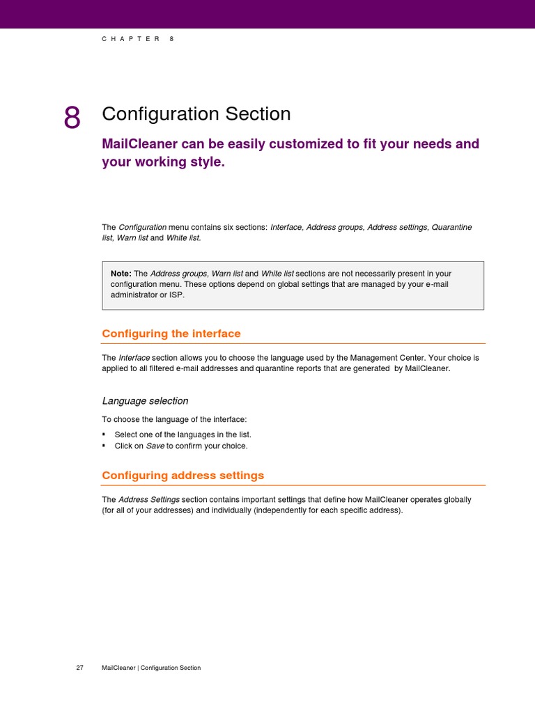 Mailcleaner Configuration | PDF
