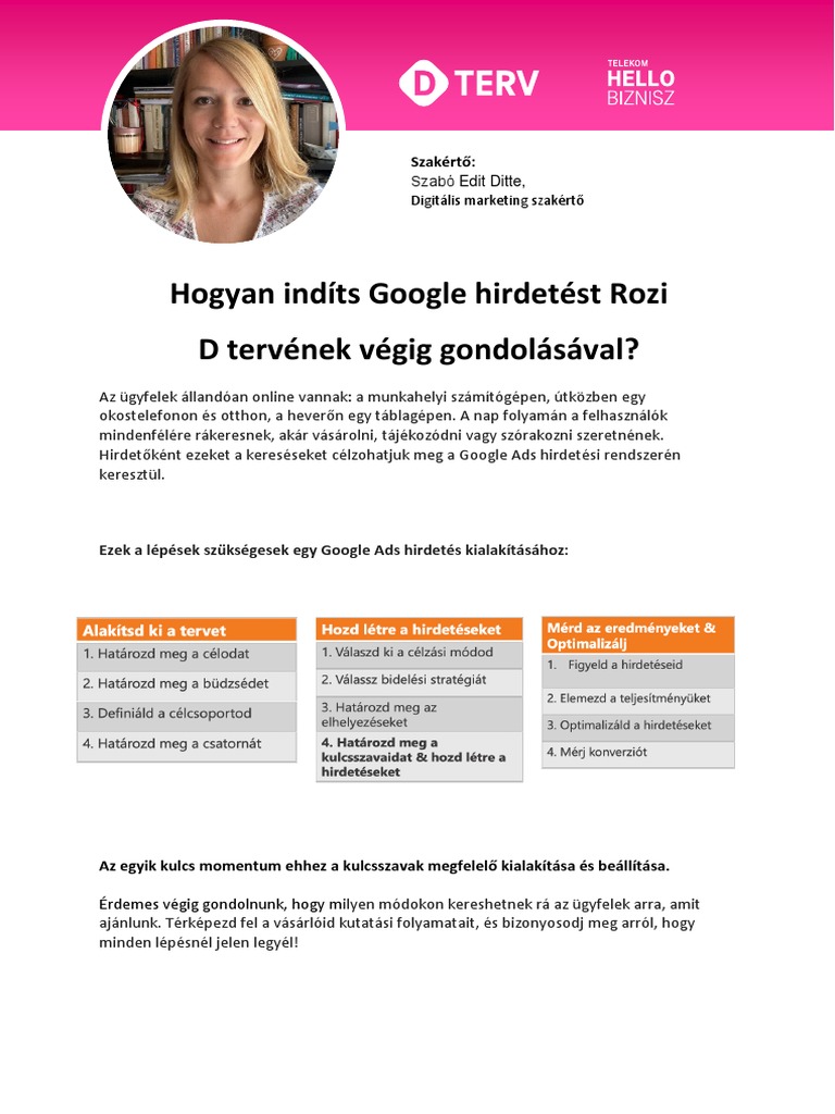 GoogleAD Szabo Ditte D Terv Sablon | PDF