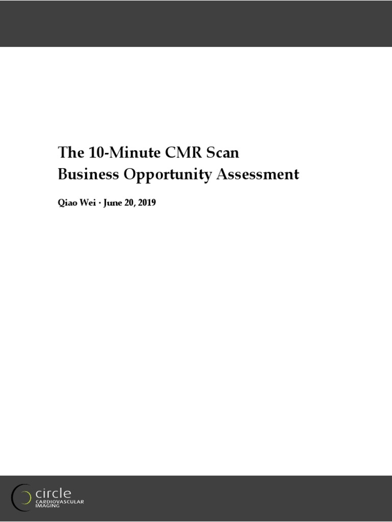 10-Minute CMR Scan Business Assessment | PDF | Ct Scan | Myocardial ...