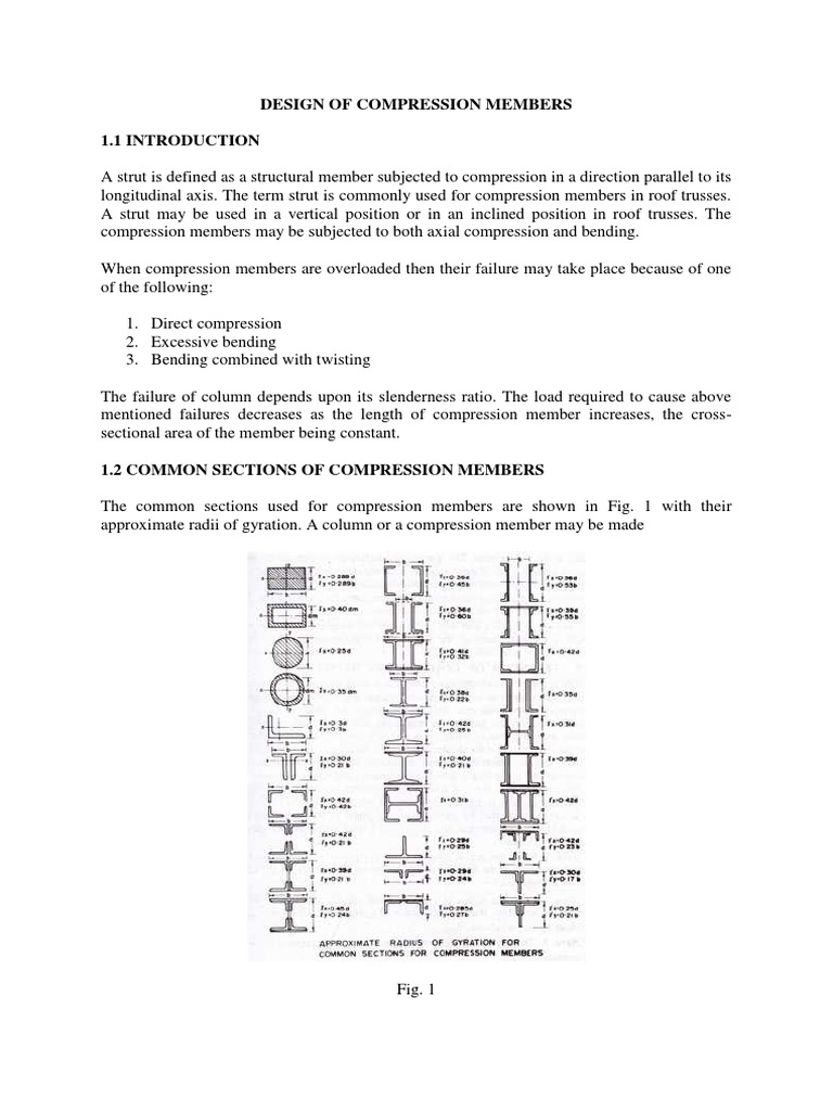 Compression Member Design Guidelines | PDF