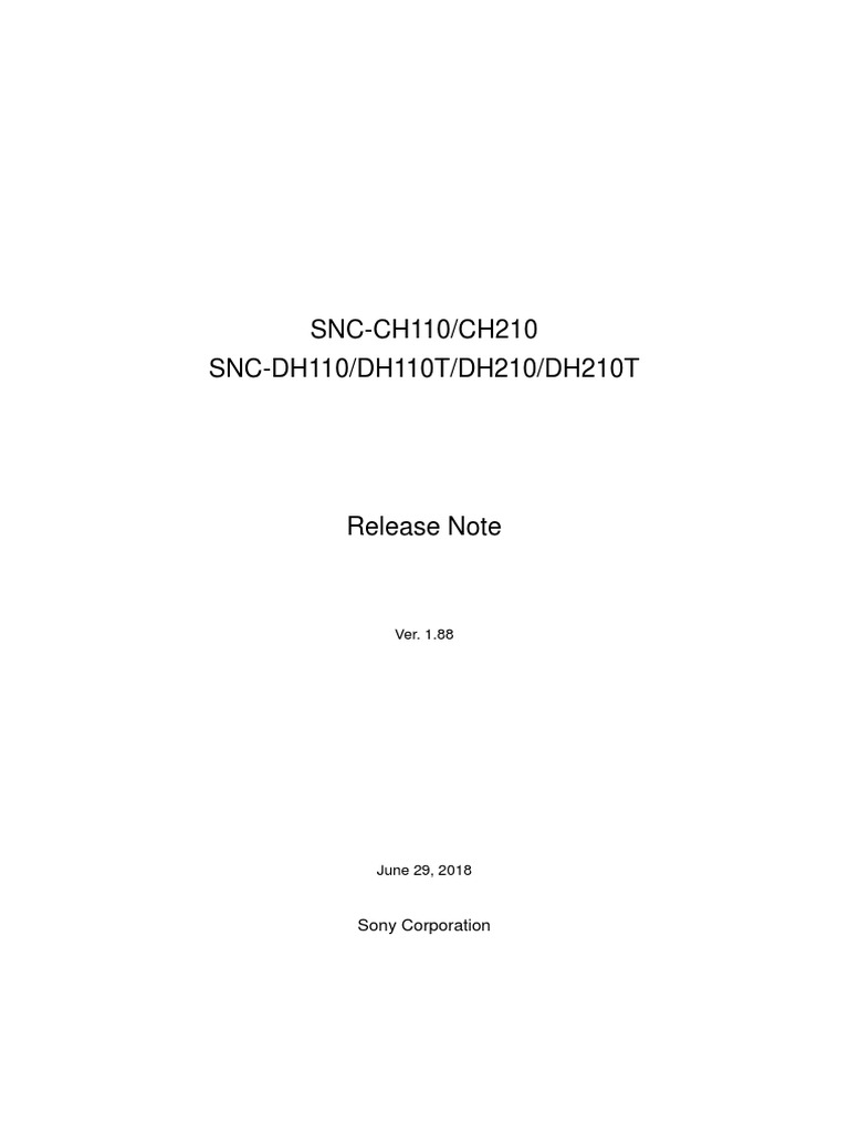 SNC-CH DH X-Ver0188asa00-ReleaseNote E | PDF | Windows 8.1 | Microsoft ...