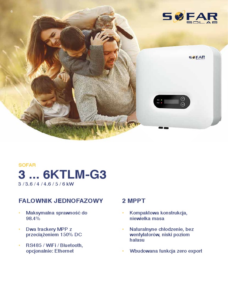 Datasheet SOFAR 3-6KTLM-G3 - PL | PDF