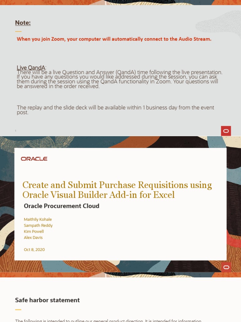 SCM - Purchase Requisitions Using VBCS Excel Add-In | PDF
