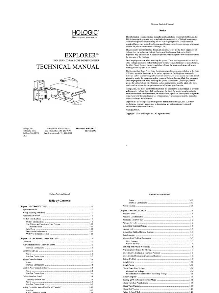 manual explorer hologic parte 1 | PDF