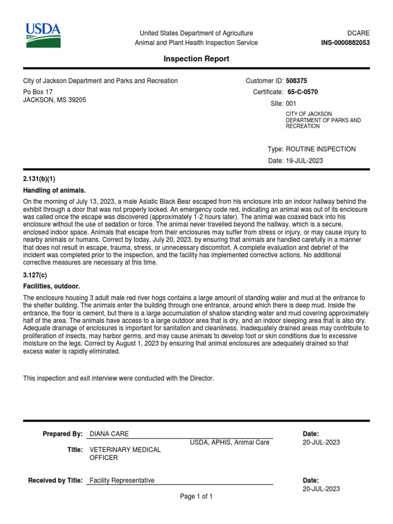 USDA Inspection | PDF