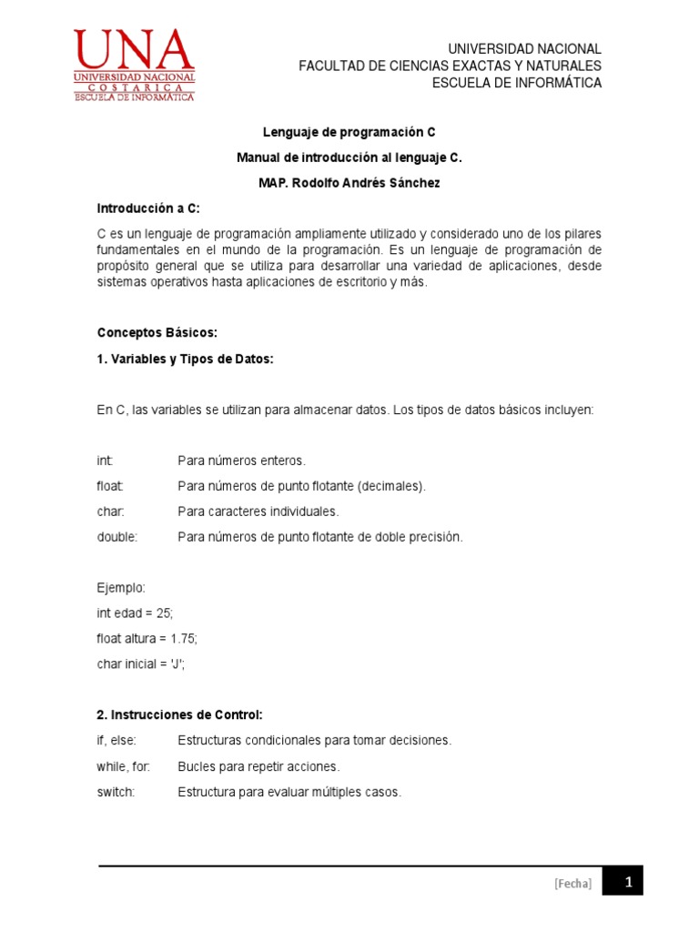 Lenguaje de Programacion C | PDF | Puntero (Programación de computadora) | C (lenguaje de ...