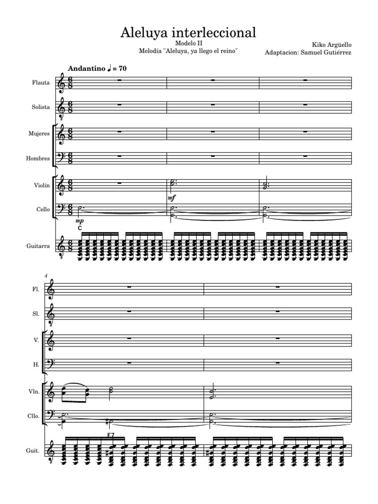 Aleluya Interleccional Score | PDF