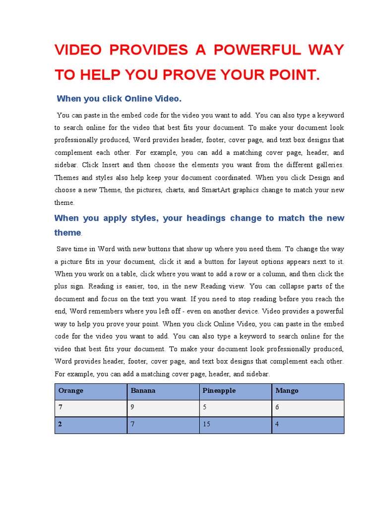Enhance Documents with Video in Word | PDF | Page Layout | Graphics