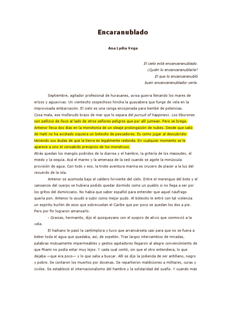 Encuentro en el mar caribeño | PDF