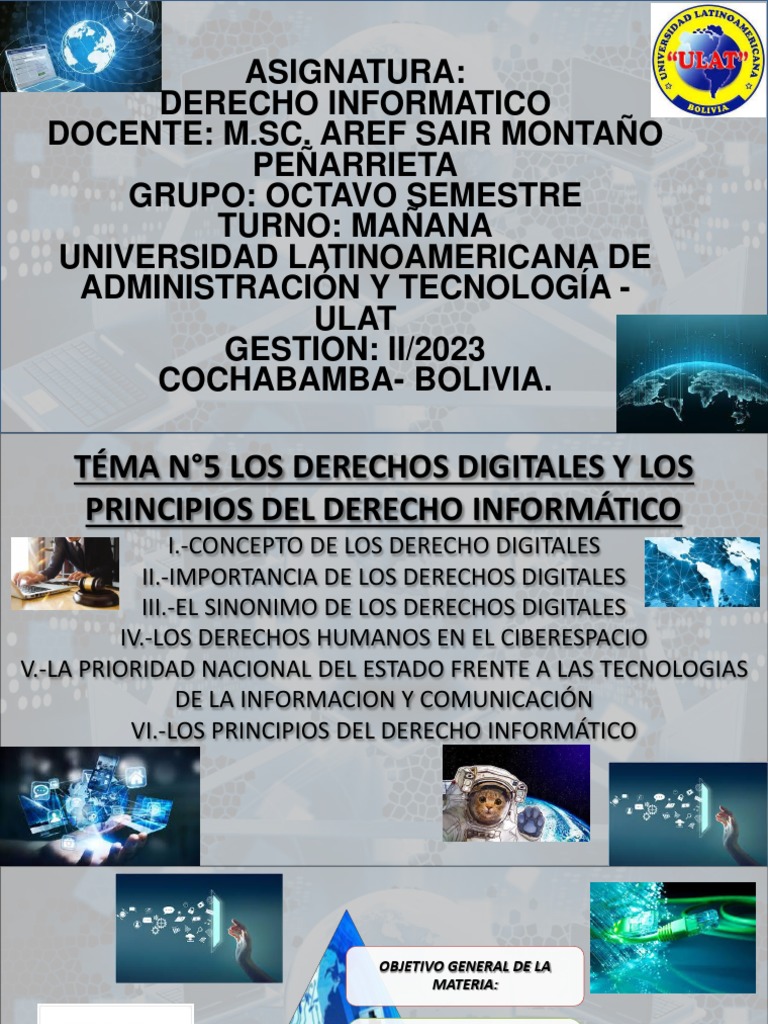 Tema N°5 Los Derechos Digitales y Los Principios Del Derecho ...
