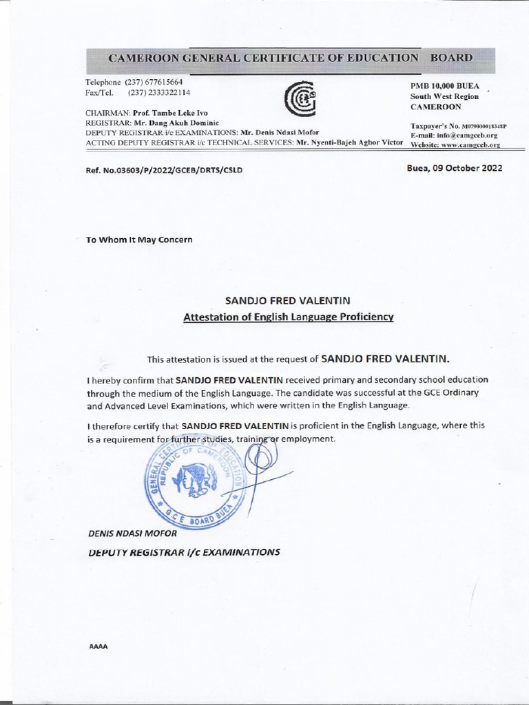 English Proficiency | PDF